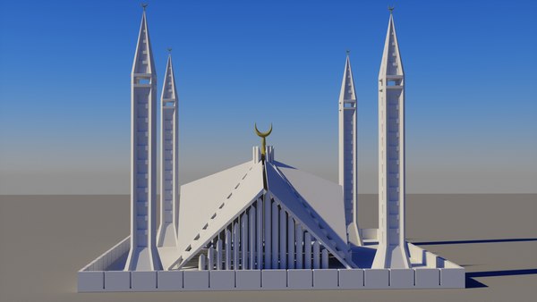 Shah faisal masjid 3D model - TurboSquid 1805170