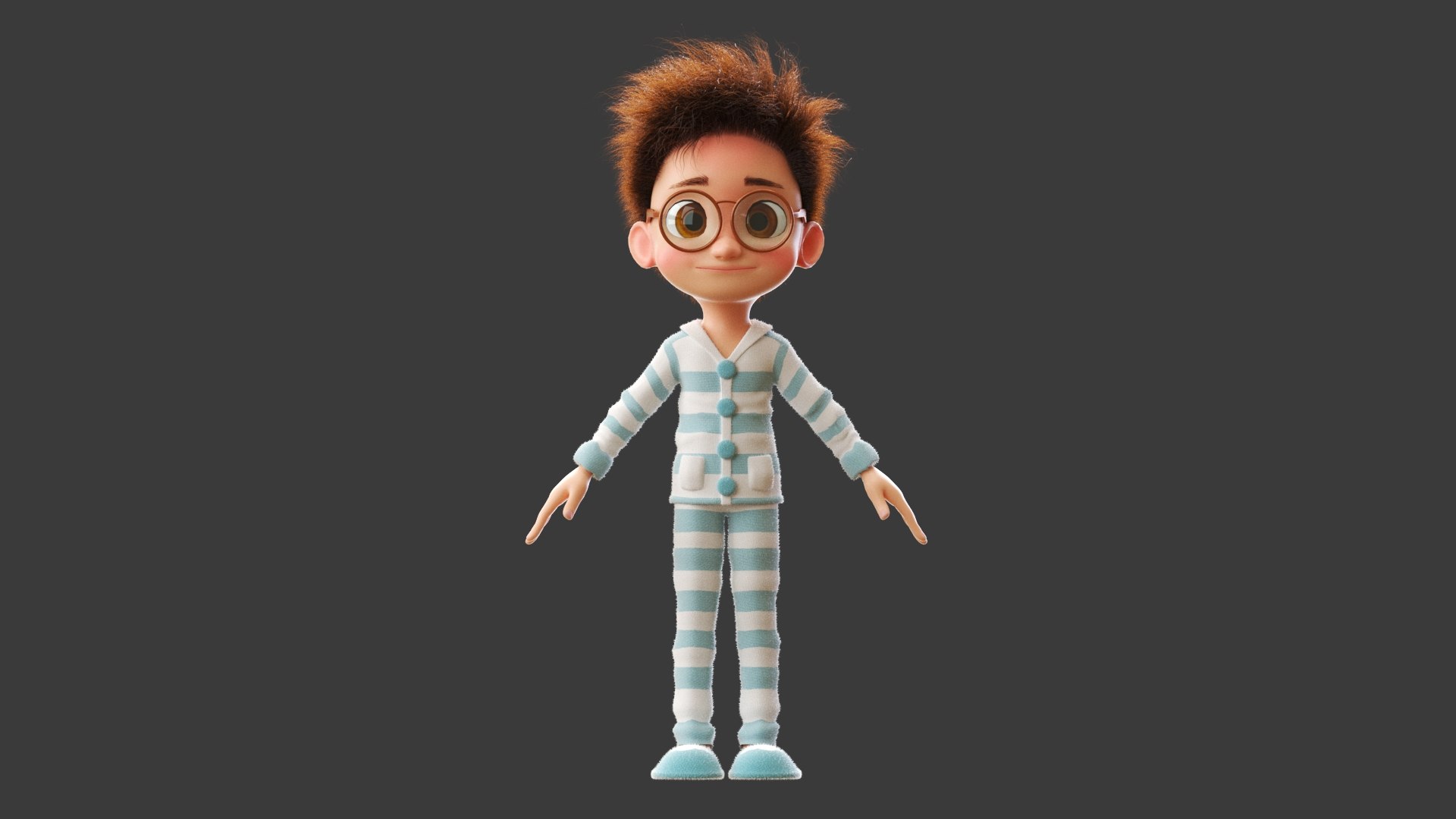 Cartoon Boy Rigged Kid Character 3D - TurboSquid 2290678