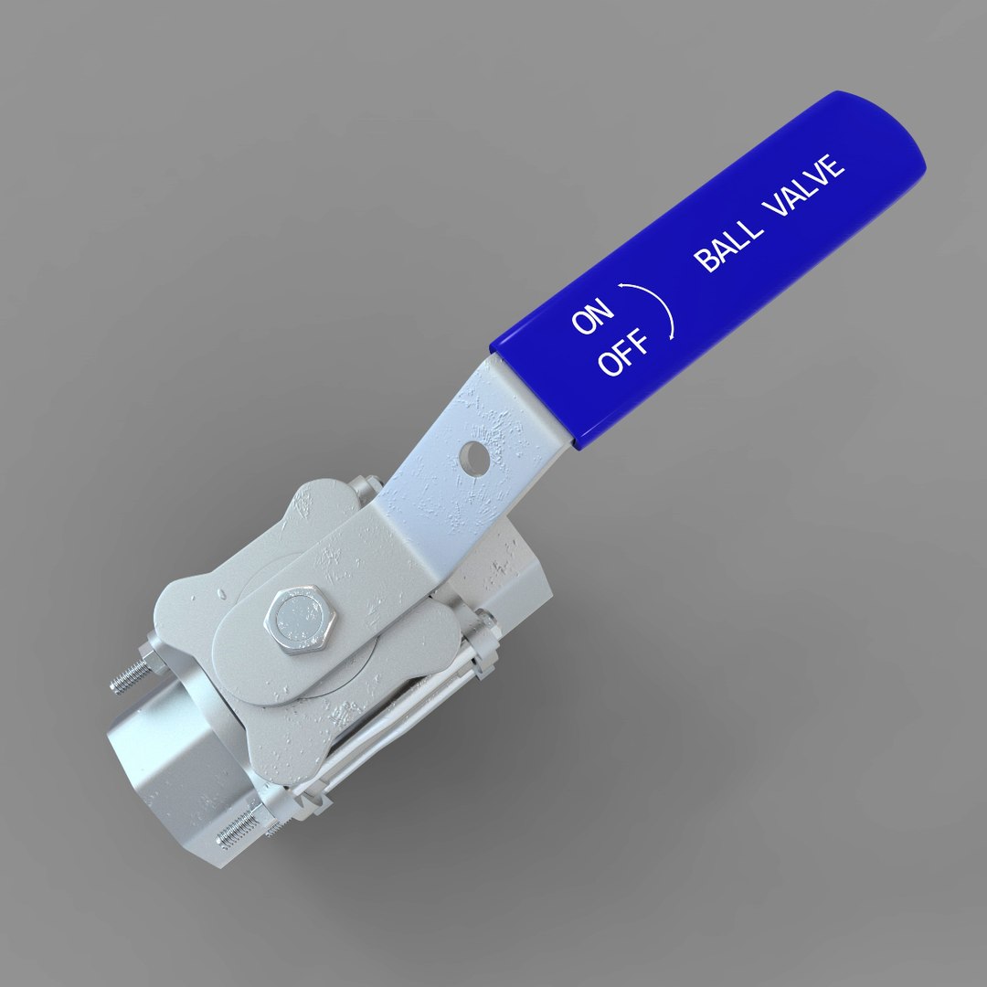 Flanged Ball Valve Pad 3ds