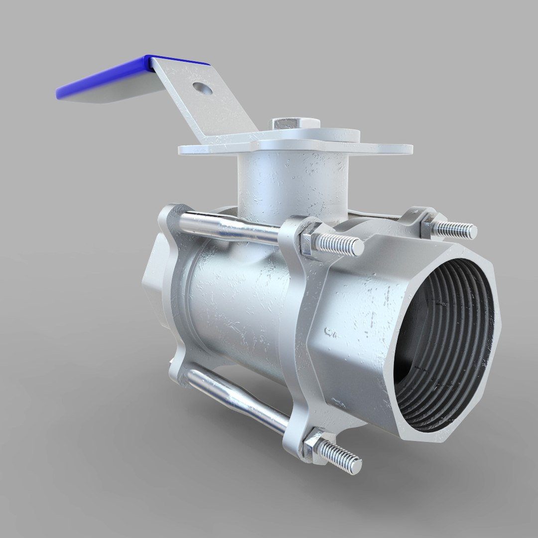 Flanged Ball Valve Pad 3ds