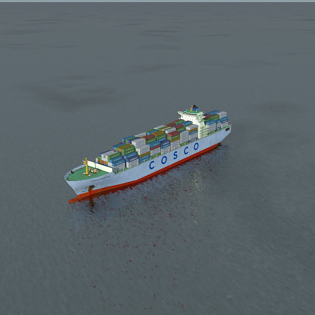 3D Cargo Ship Cosco Model - TurboSquid 1153525
