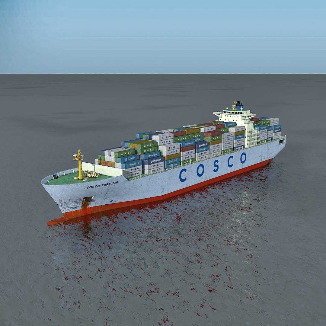 3D Cargo Ship Cosco Model - TurboSquid 1153525