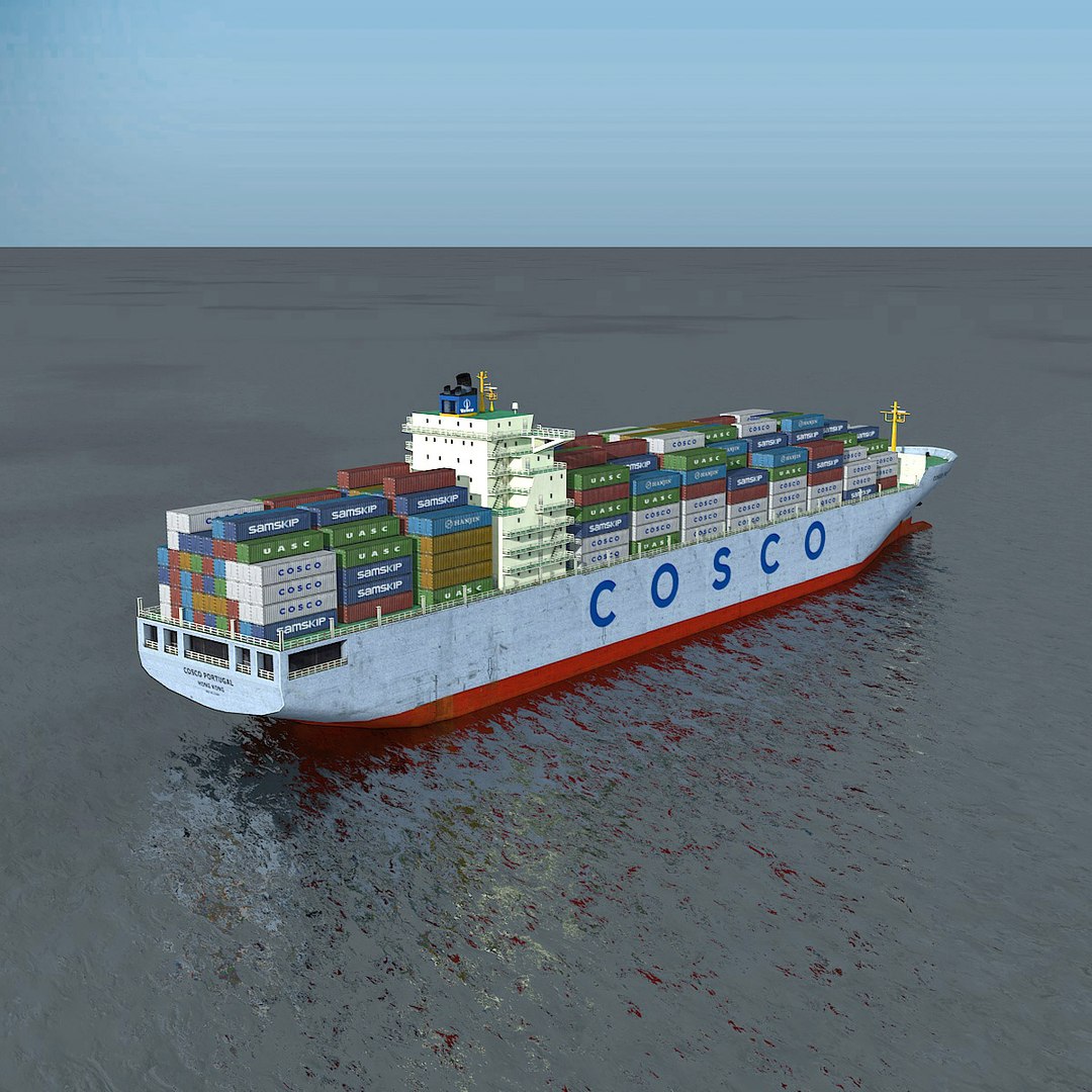 3D Cargo Ship Cosco Model - TurboSquid 1153525
