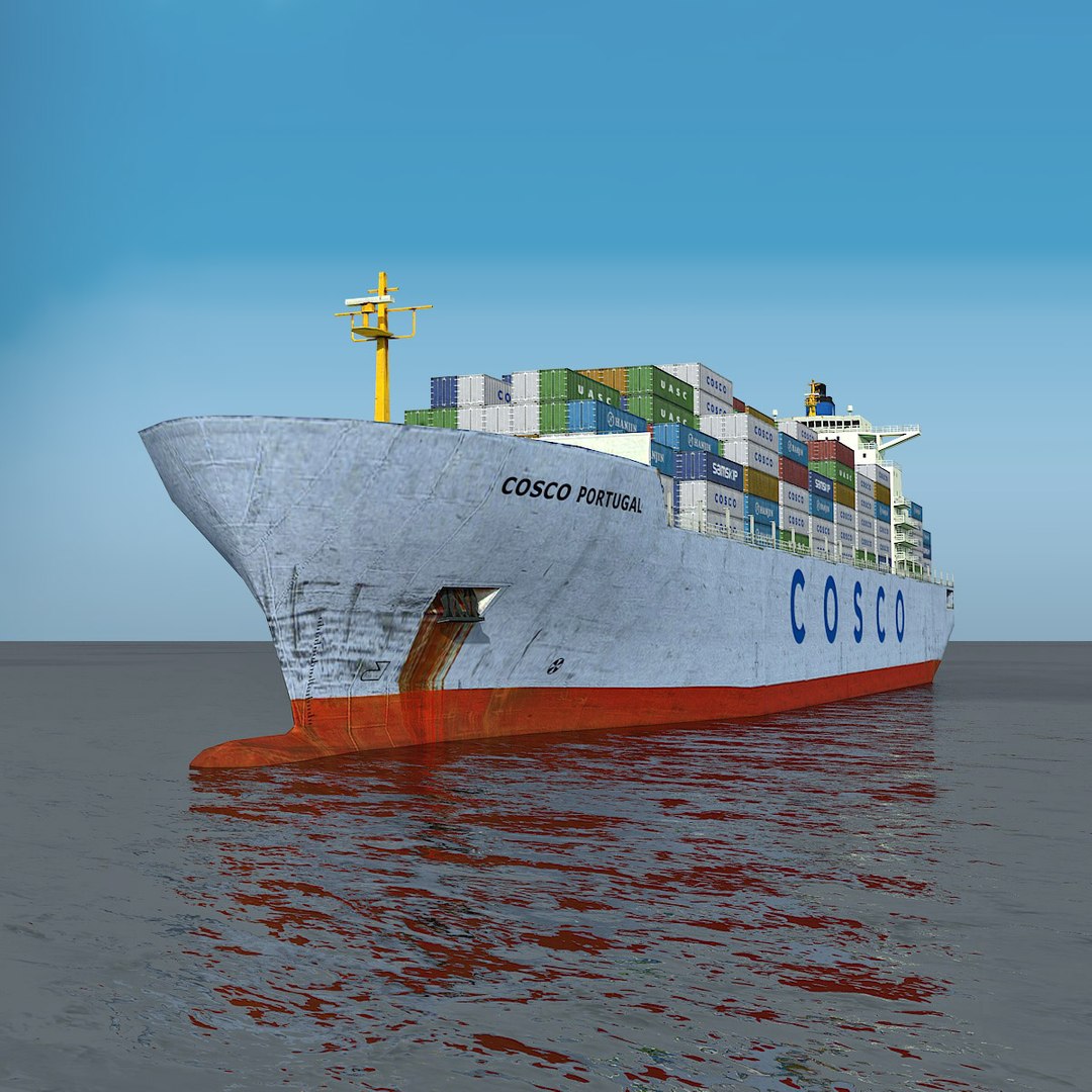 3D Cargo Ship Cosco Model - TurboSquid 1153525
