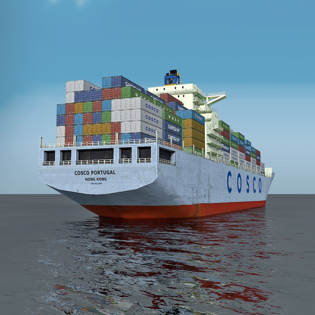 3D Cargo Ship Cosco Model - TurboSquid 1153525