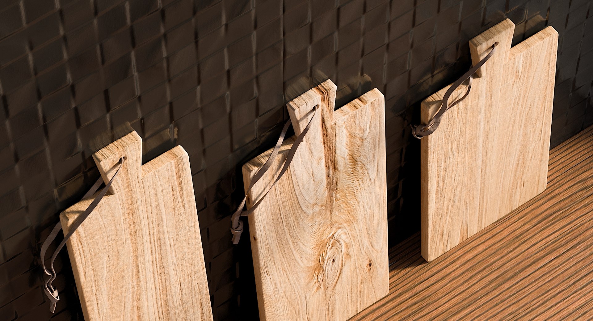 Realistic Boards Teak Set 3D - TurboSquid 1464737