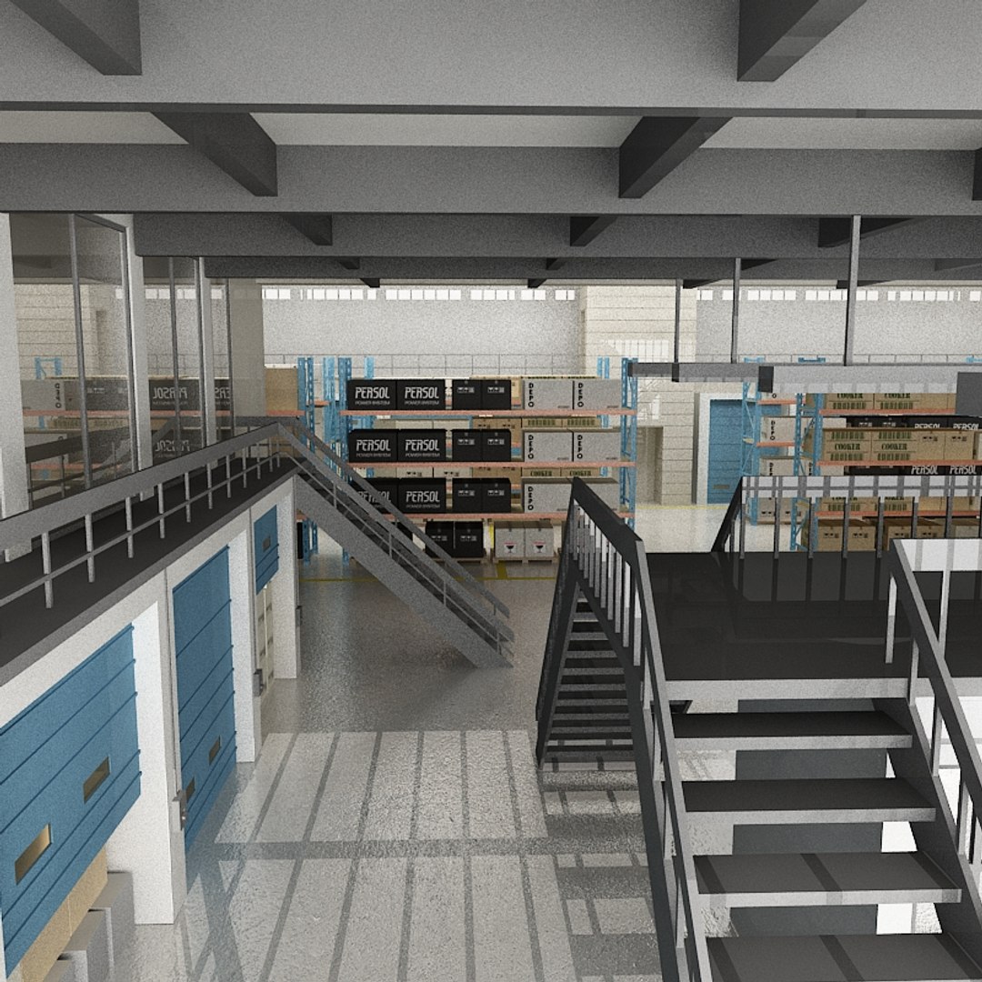 3D large warehouse model - TurboSquid 1352973