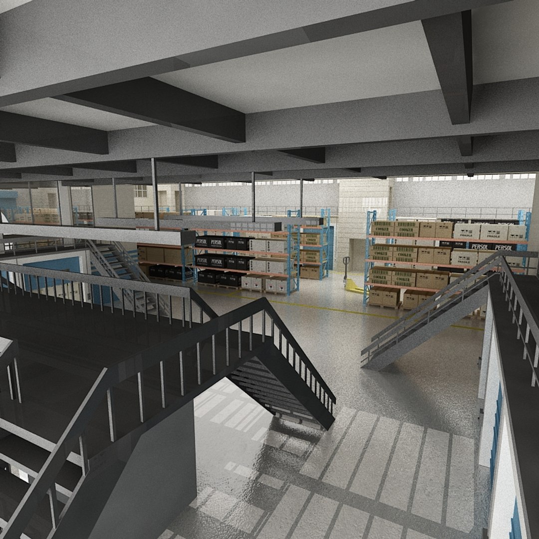 3D large warehouse model - TurboSquid 1352973