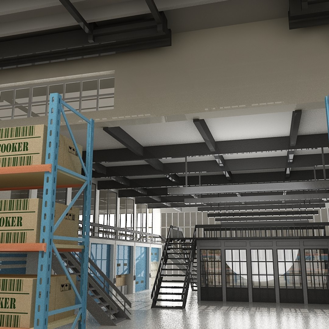 3D large warehouse model - TurboSquid 1352973