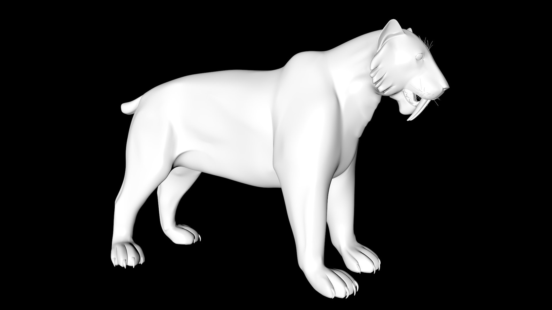 Saber tooth tiger 3D model - TurboSquid 1689617