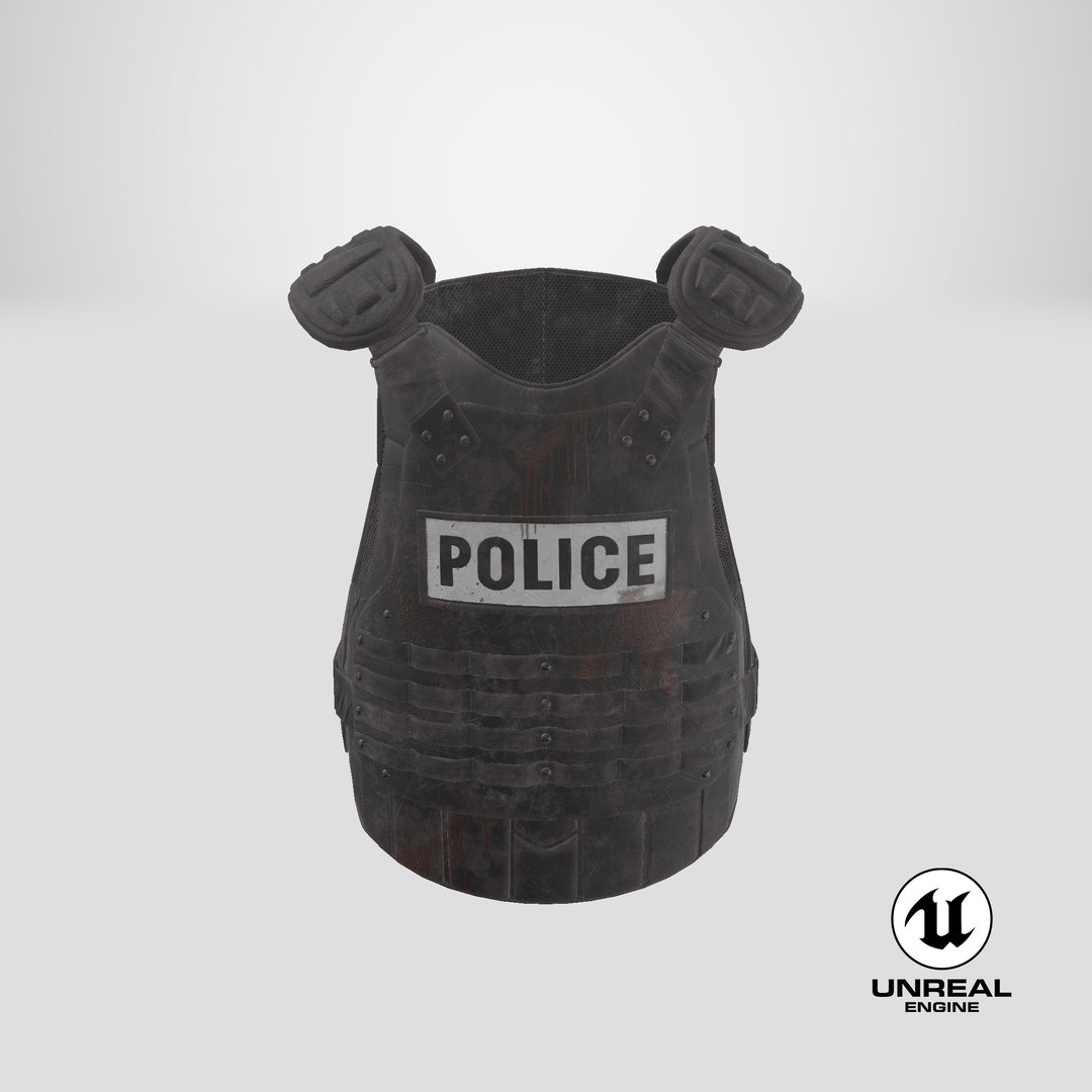3d bloody police riot gear