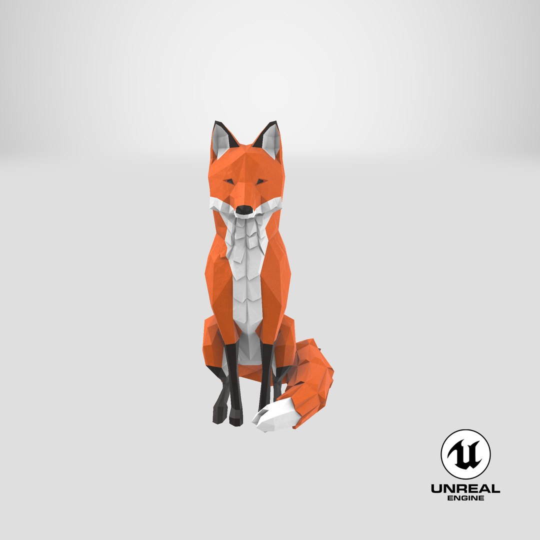 3D fox---sit model - TurboSquid 1192972