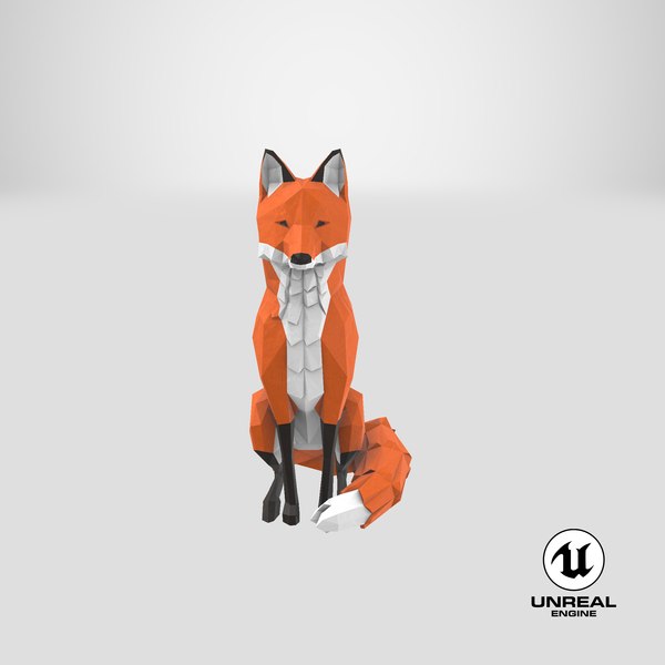 3D fox---sit model - TurboSquid 1192972