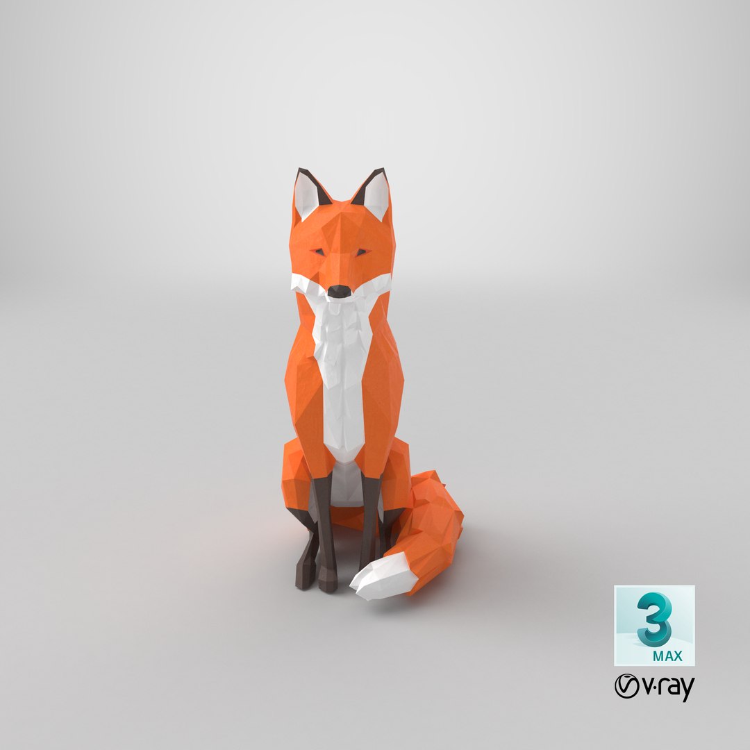 3D fox---sit model - TurboSquid 1192972