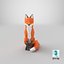 3D Fox---sit Model - TurboSquid 1192972
