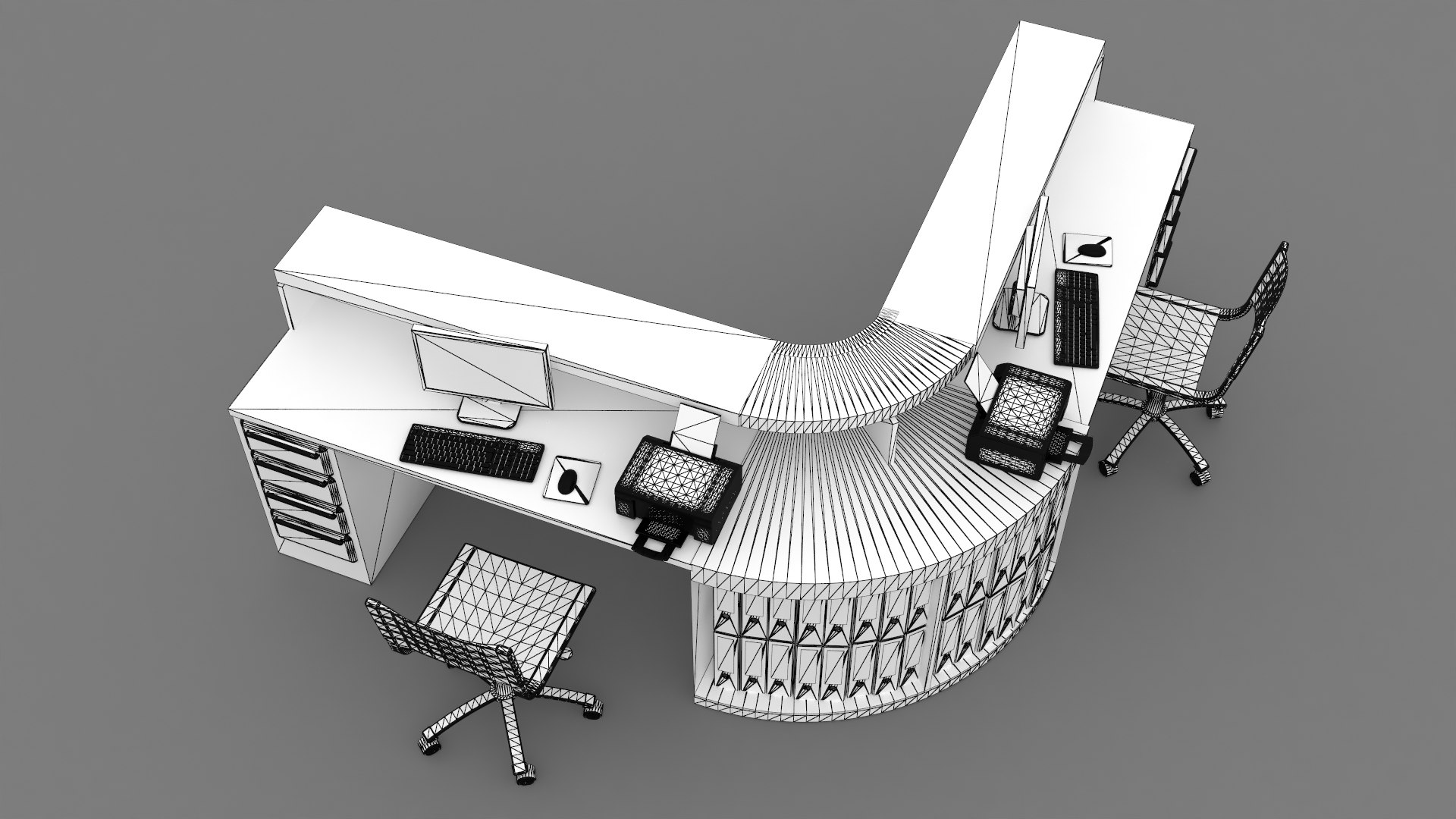 Information Desk 3D Model - TurboSquid 1667243