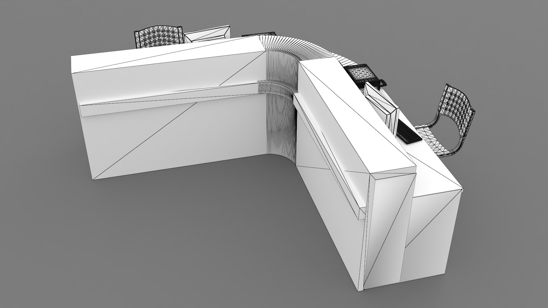 Information Desk 3D Model - TurboSquid 1667243