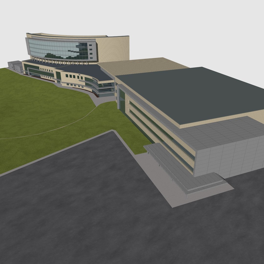 Hospital Glass Brick Model - TurboSquid 1261892