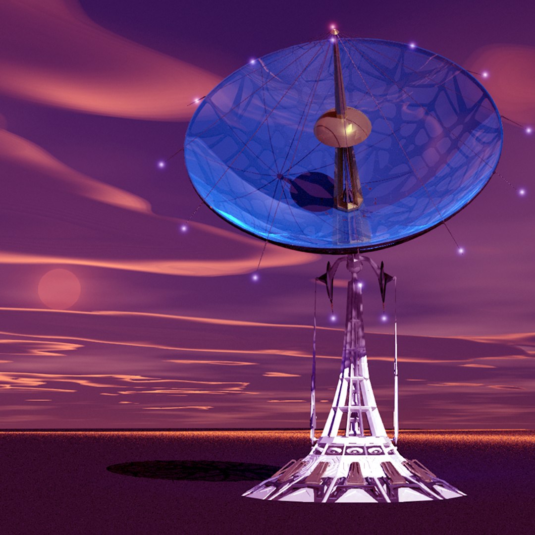 Radar Sci-fi Dish 3d Model