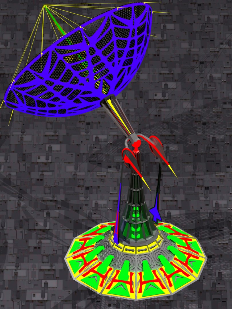 Radar Sci-fi Dish 3d Model