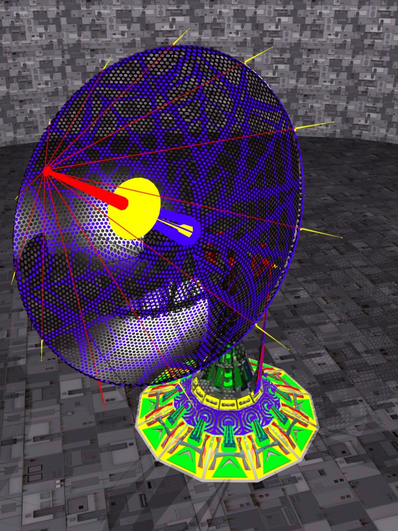 Radar Sci-fi Dish 3d Model