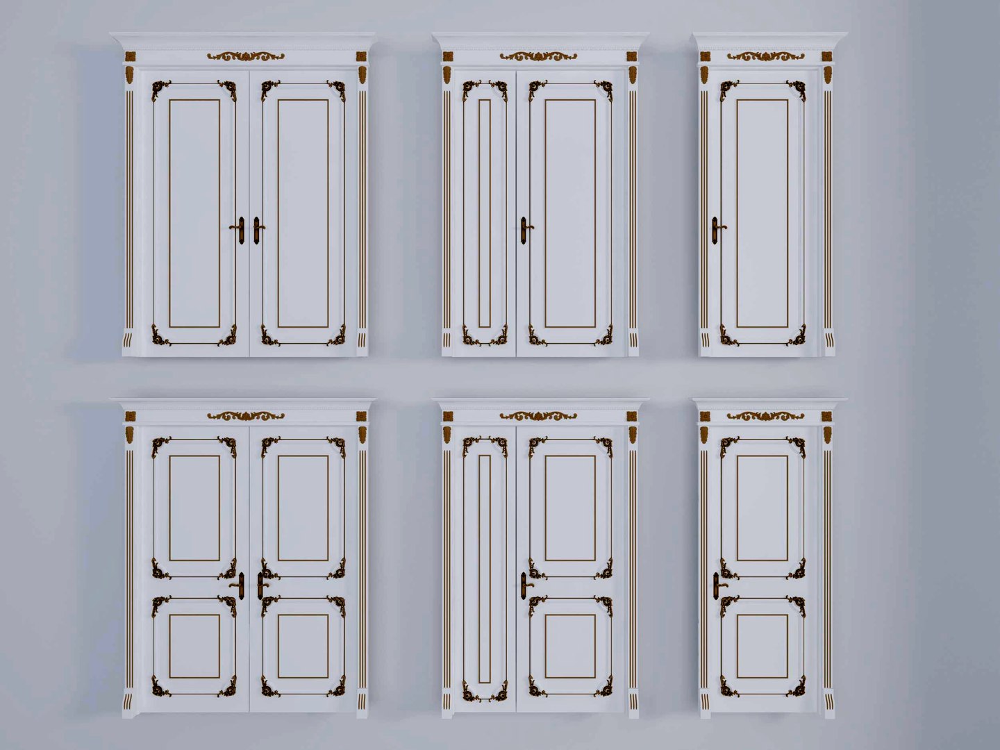 Double Door 3D Model - TurboSquid 2043017
