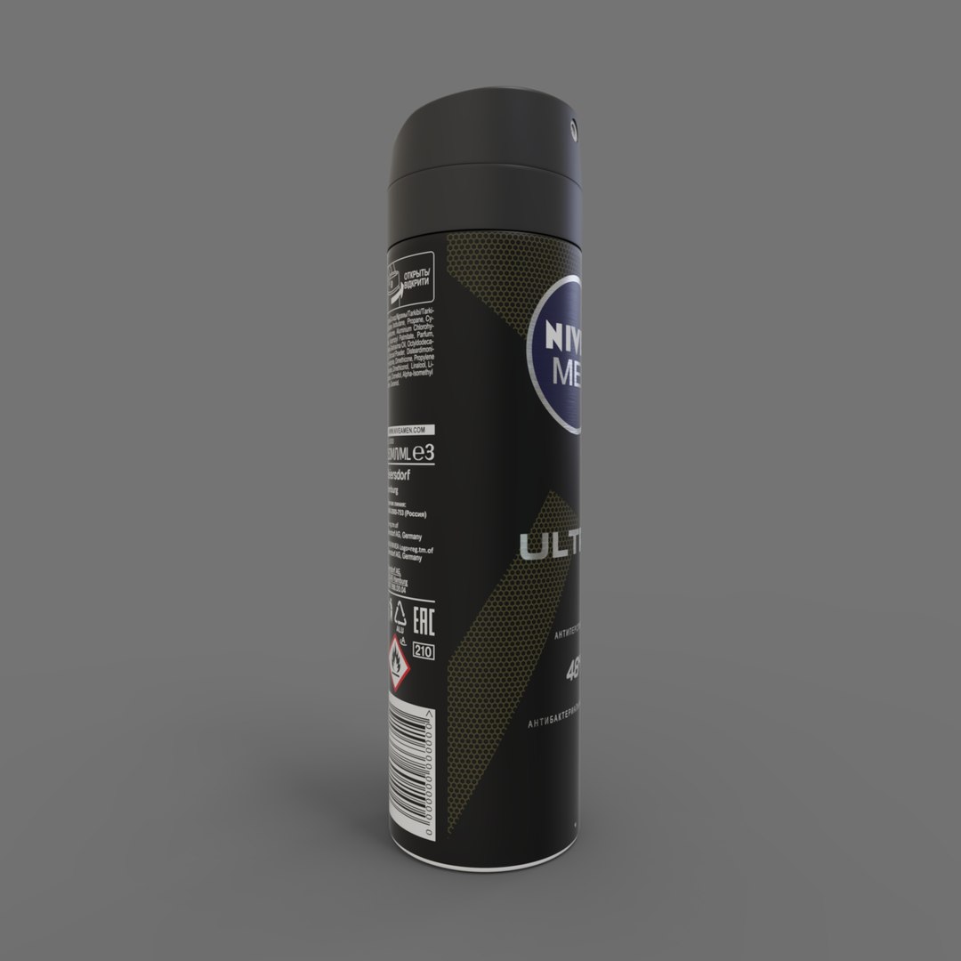 Deodorant Nivea MEN Ultra Antiperspirant 150ml 3D Model - TurboSquid 2227415