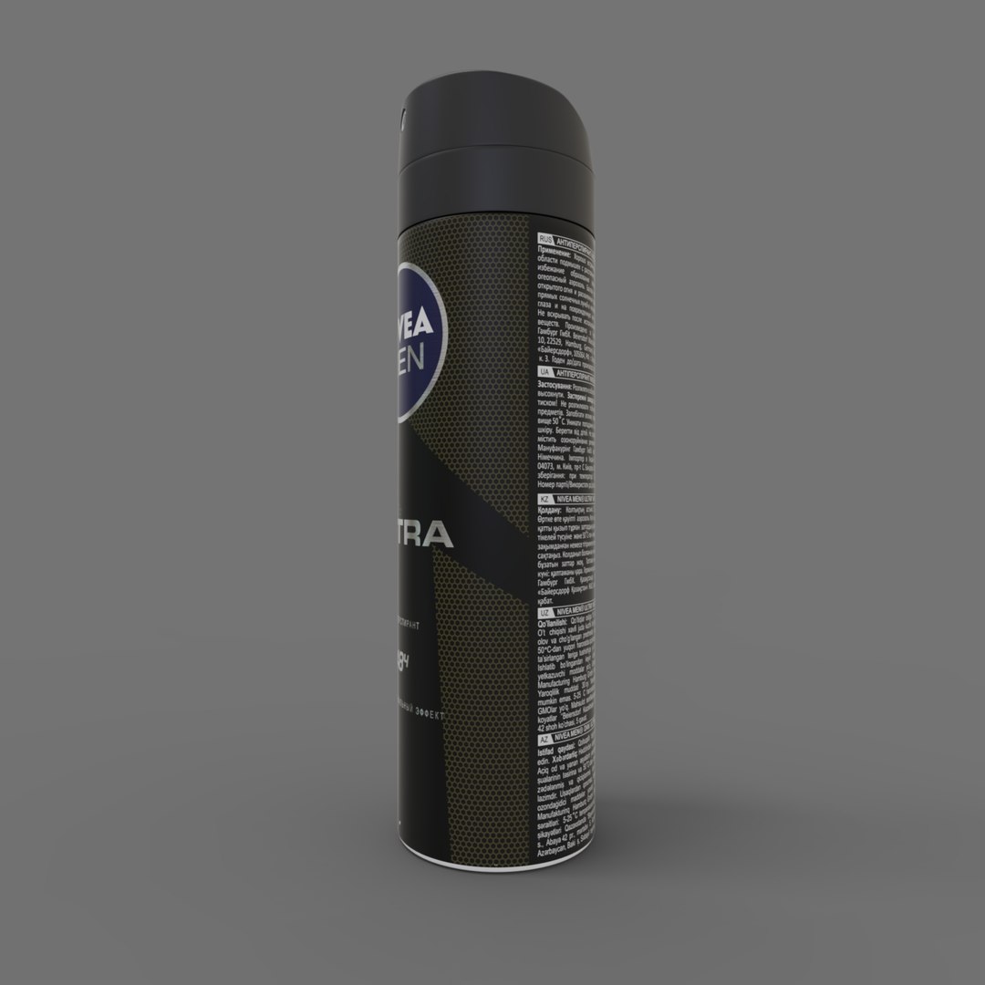 Deodorant Nivea MEN Ultra Antiperspirant 150ml 3D Model - TurboSquid 2227415