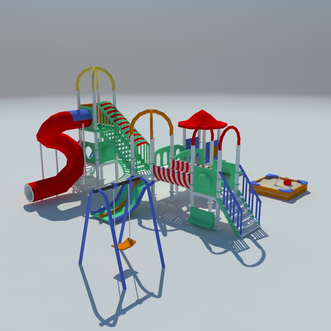 3d model of children playground sand
