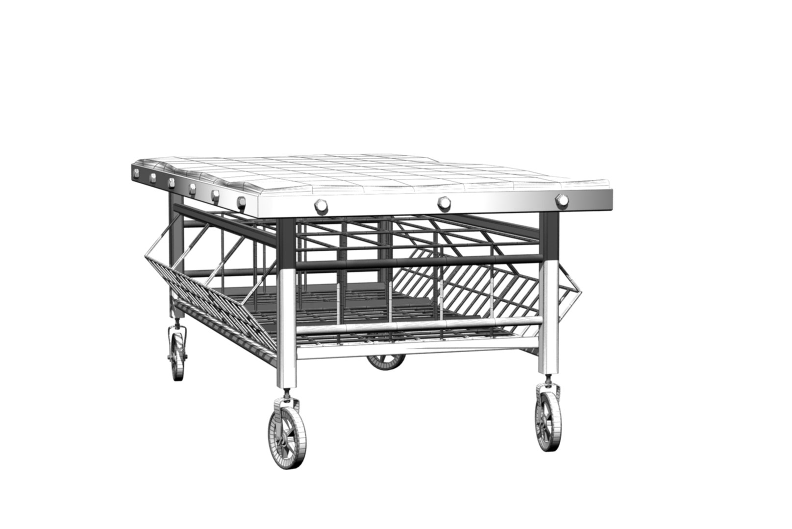 Vintage Factory Trolley Coffee Table Max Free