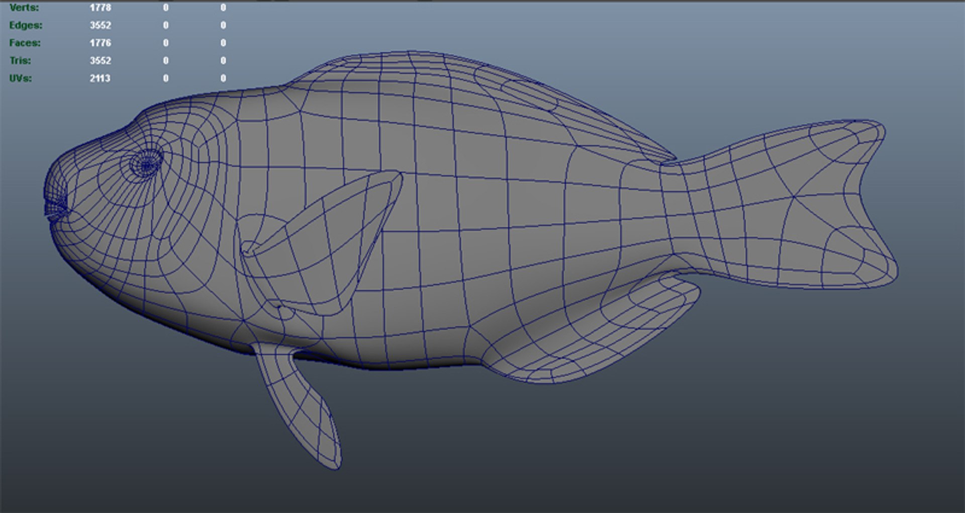 Azure Parrotfish 3d Fbx