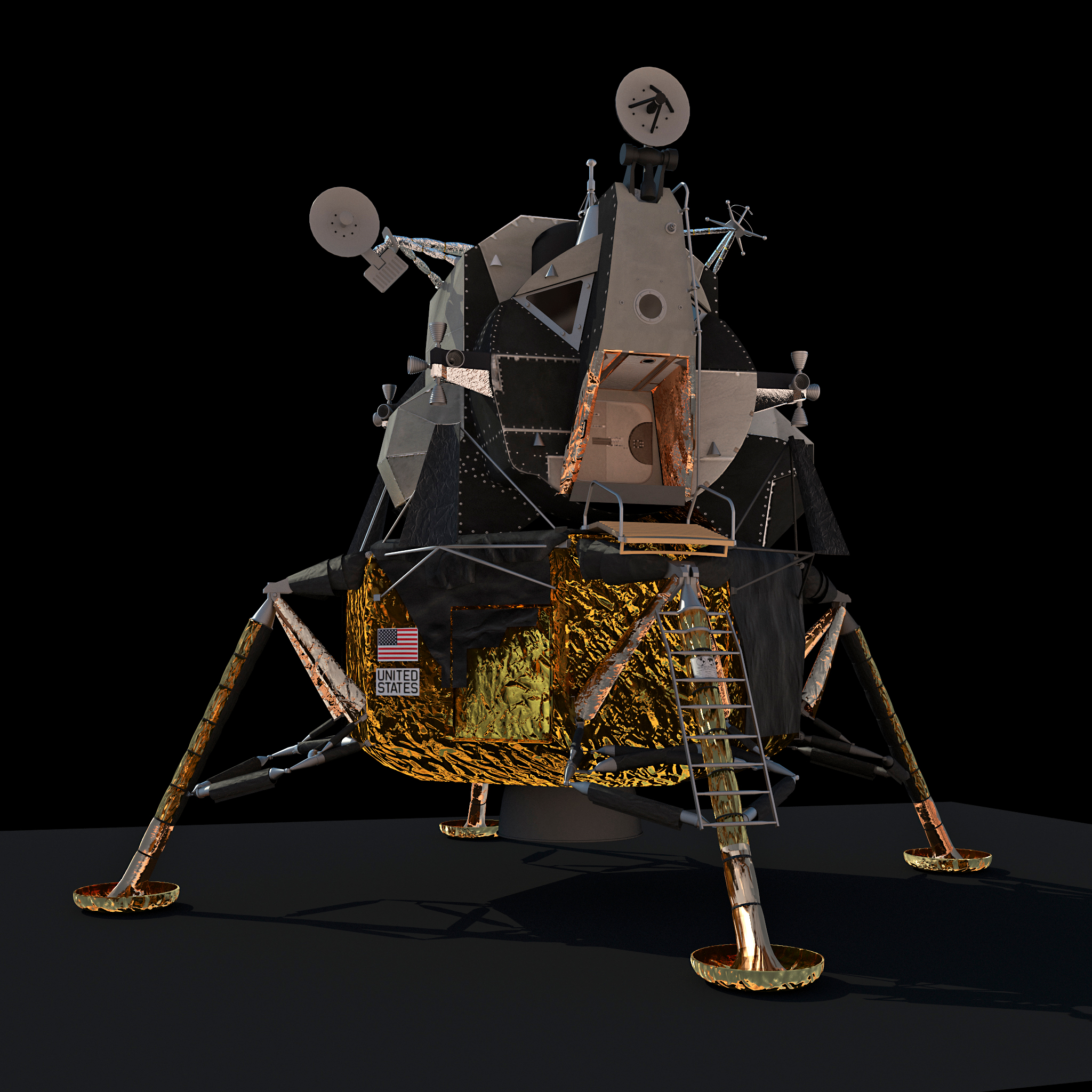 Lunar module apollo 11 3D model - TurboSquid 1195735