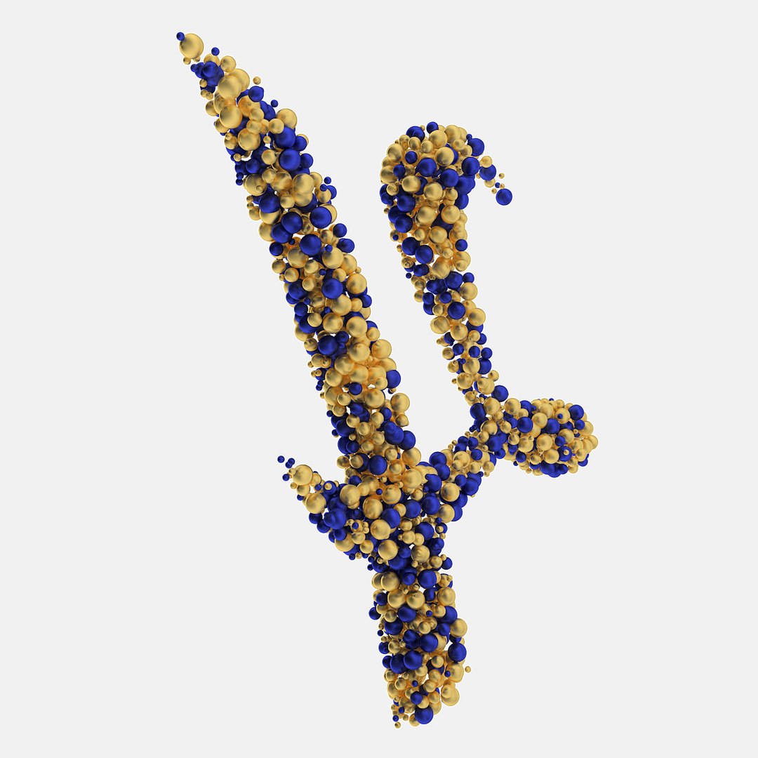 Calligraphic Digit 4 Number Model - TurboSquid 1396153