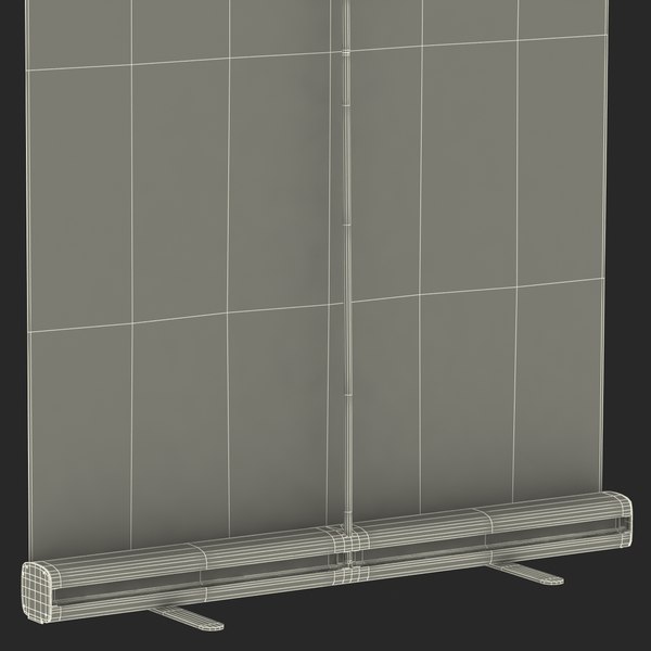 3d model banner stand 2 generic