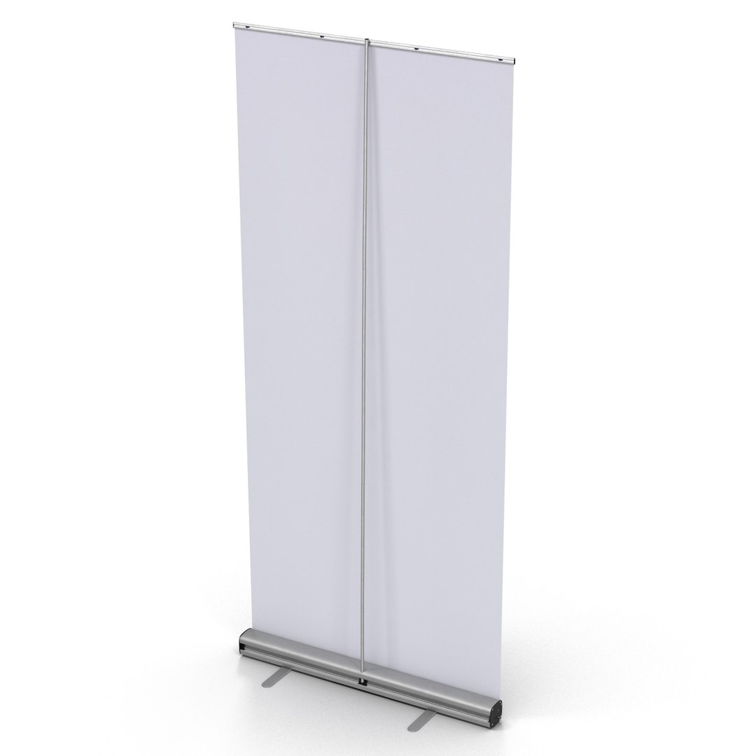 3d model banner stand 2 generic