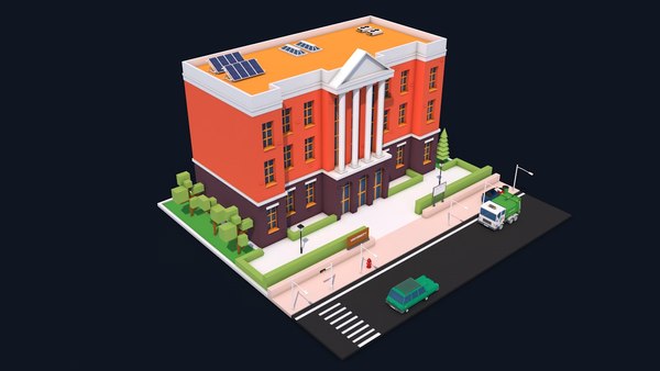 Buildings university school 3D model - TurboSquid 1358395