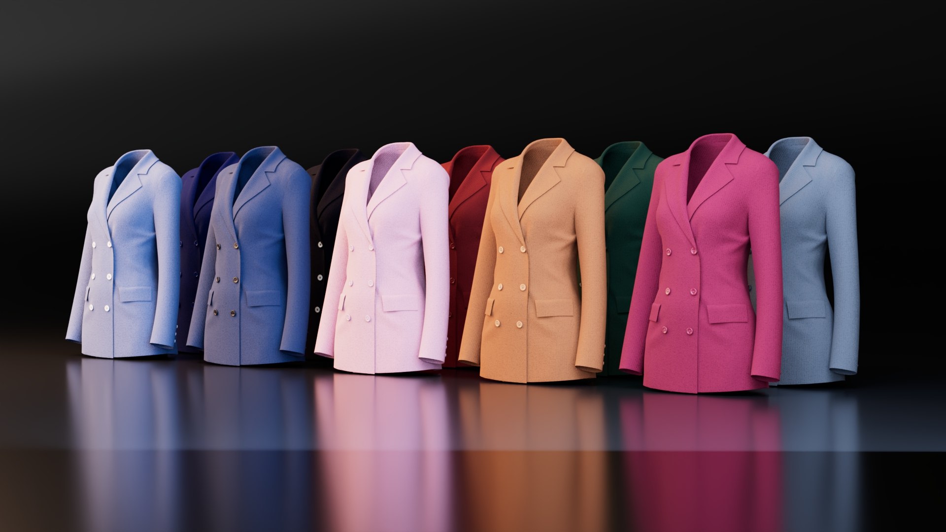 Women Blazers Pack 3D Model - TurboSquid 2432823