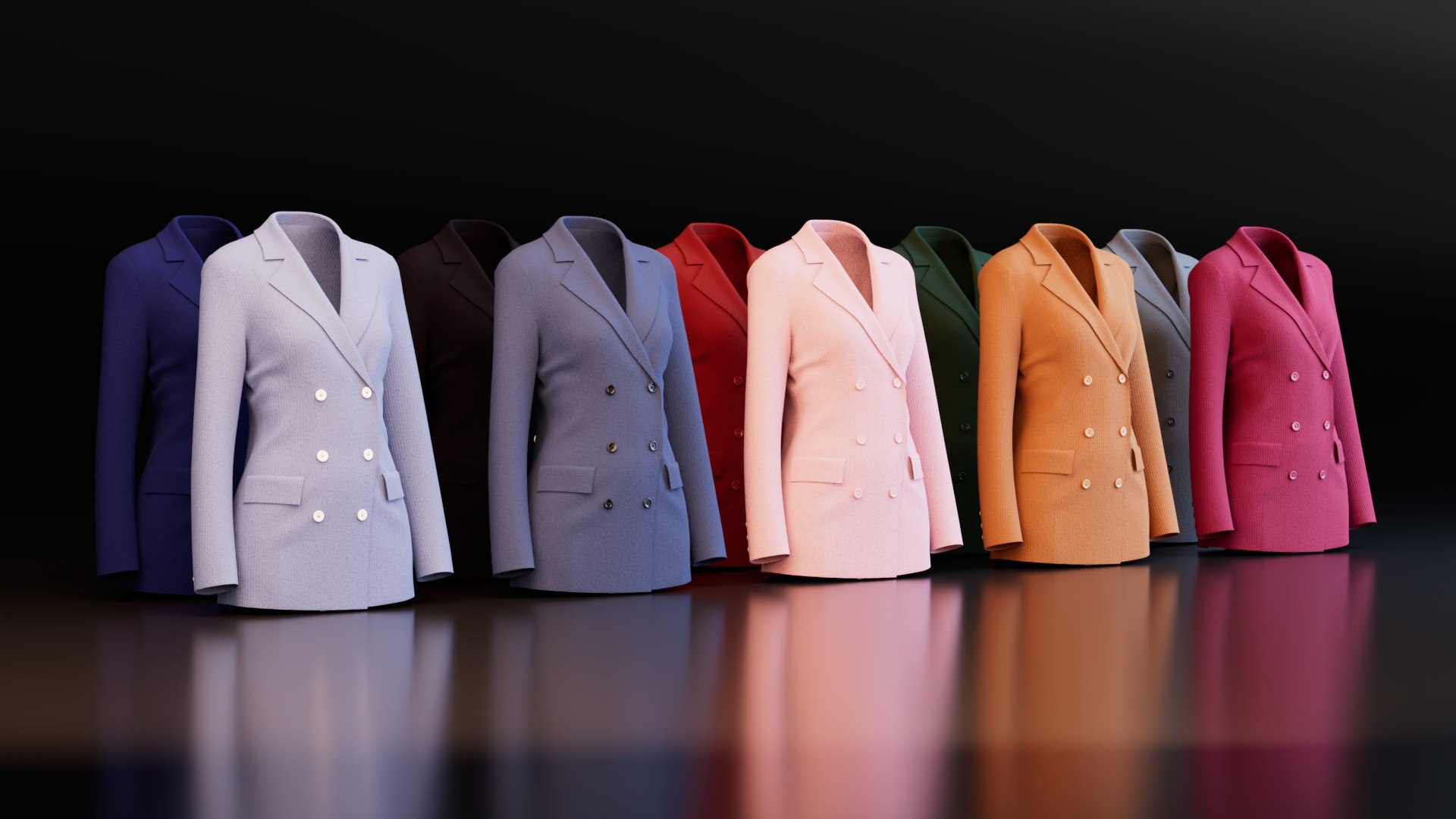 Women Blazers Pack 3D Model - TurboSquid 2432823