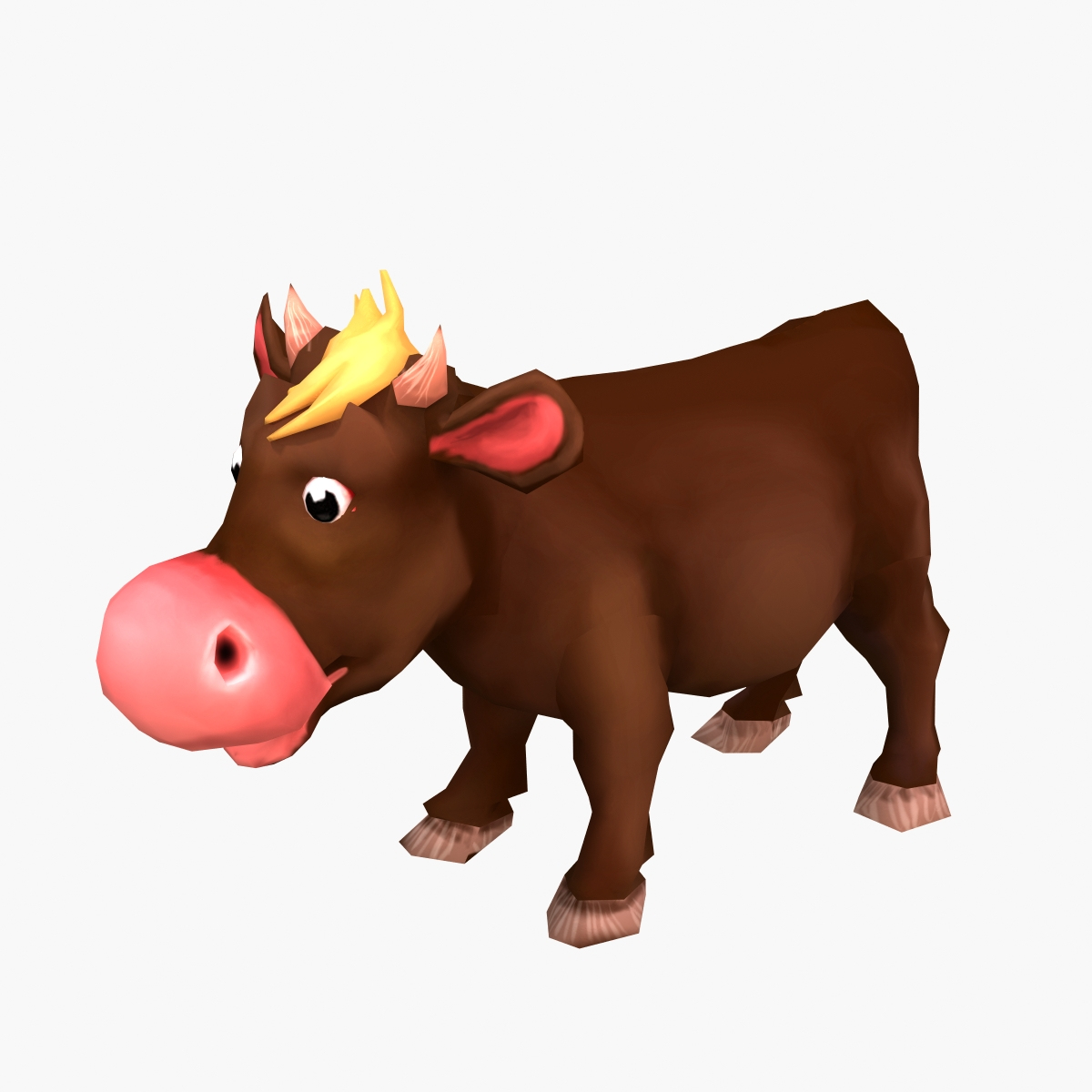 3d cartoon calf