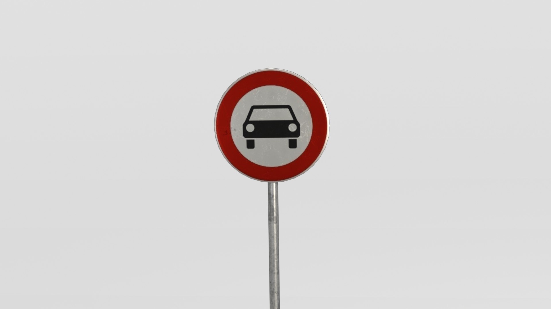 Traffic Sign No Entry Motor Vehicles 3D - TurboSquid 2144644