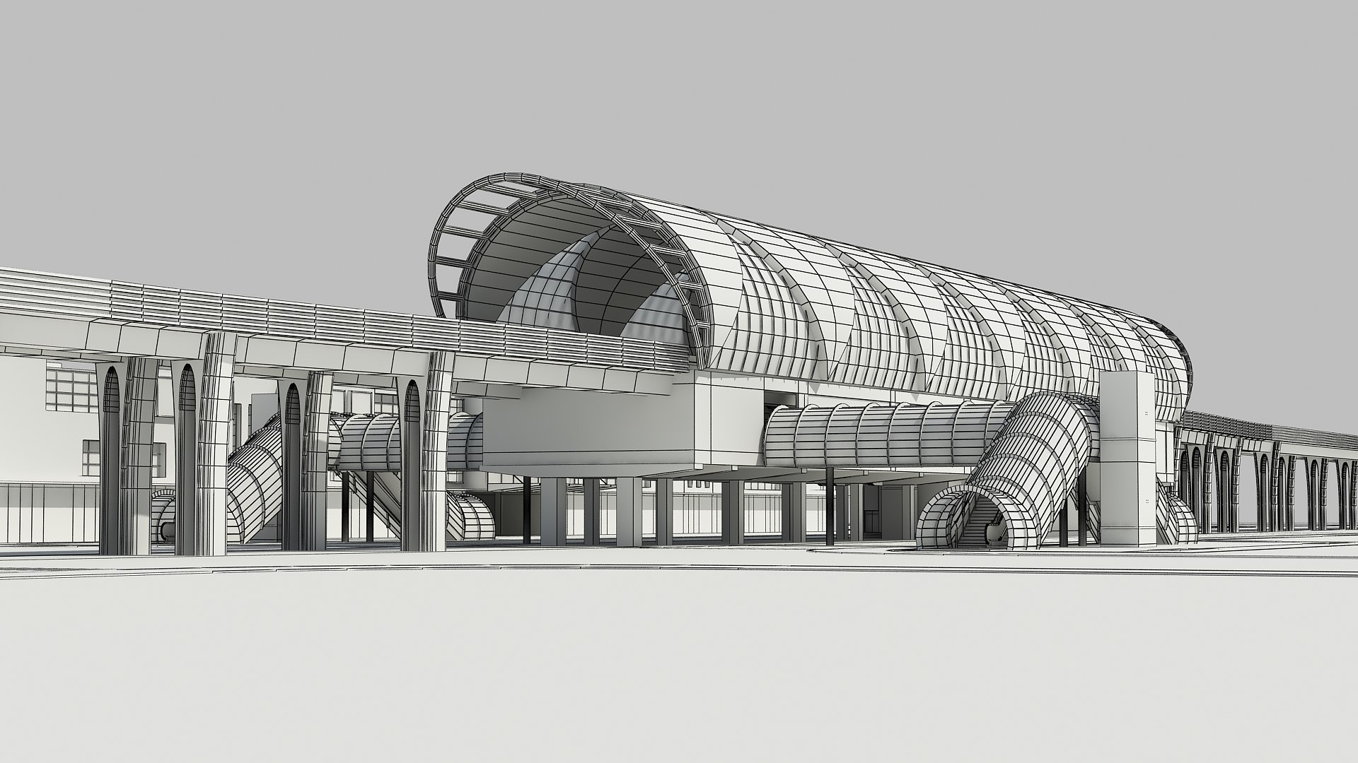 Light Rail Station Collection 02 3D Model - TurboSquid 1999507