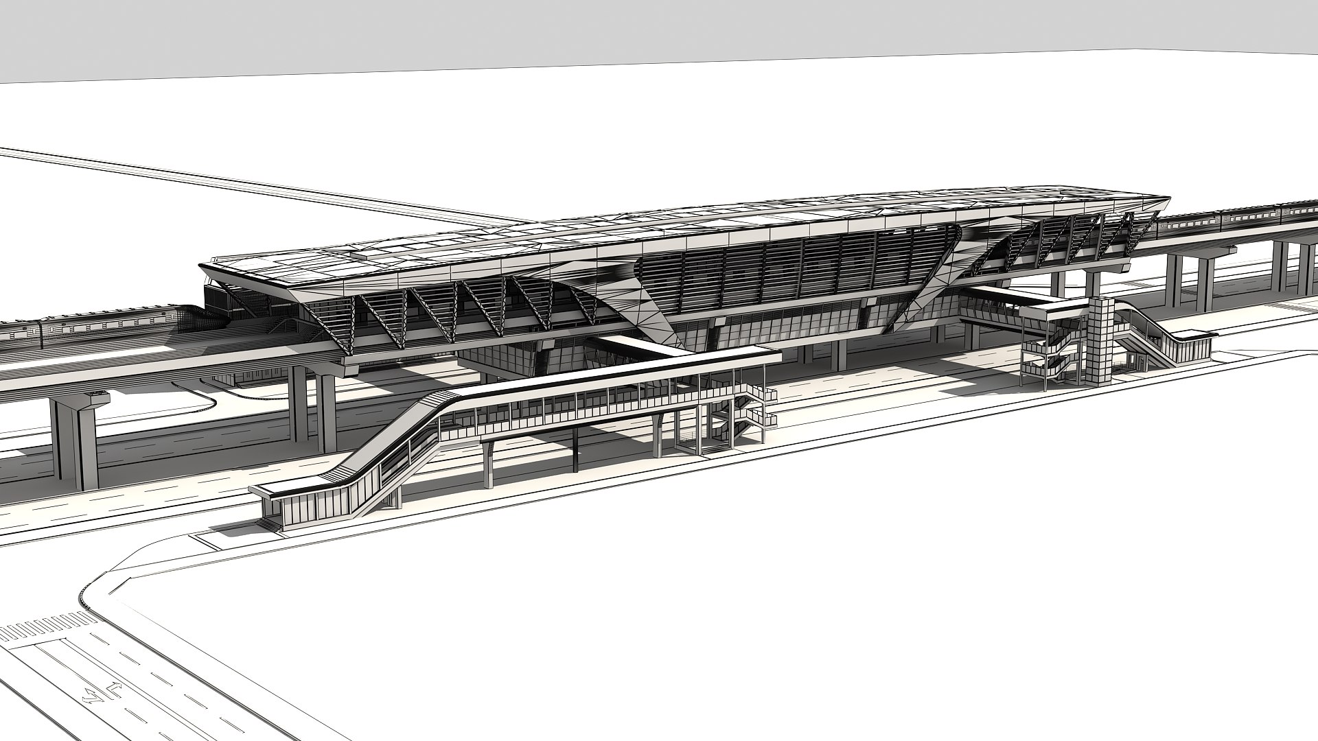 Light Rail Station Collection 02 3D model - TurboSquid 1999507