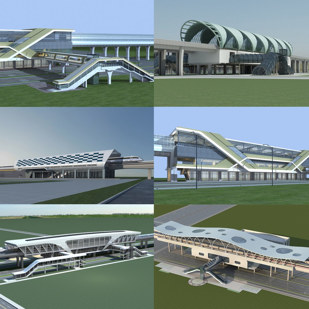 Light Rail Station Collection 02 3D model - TurboSquid 1999507