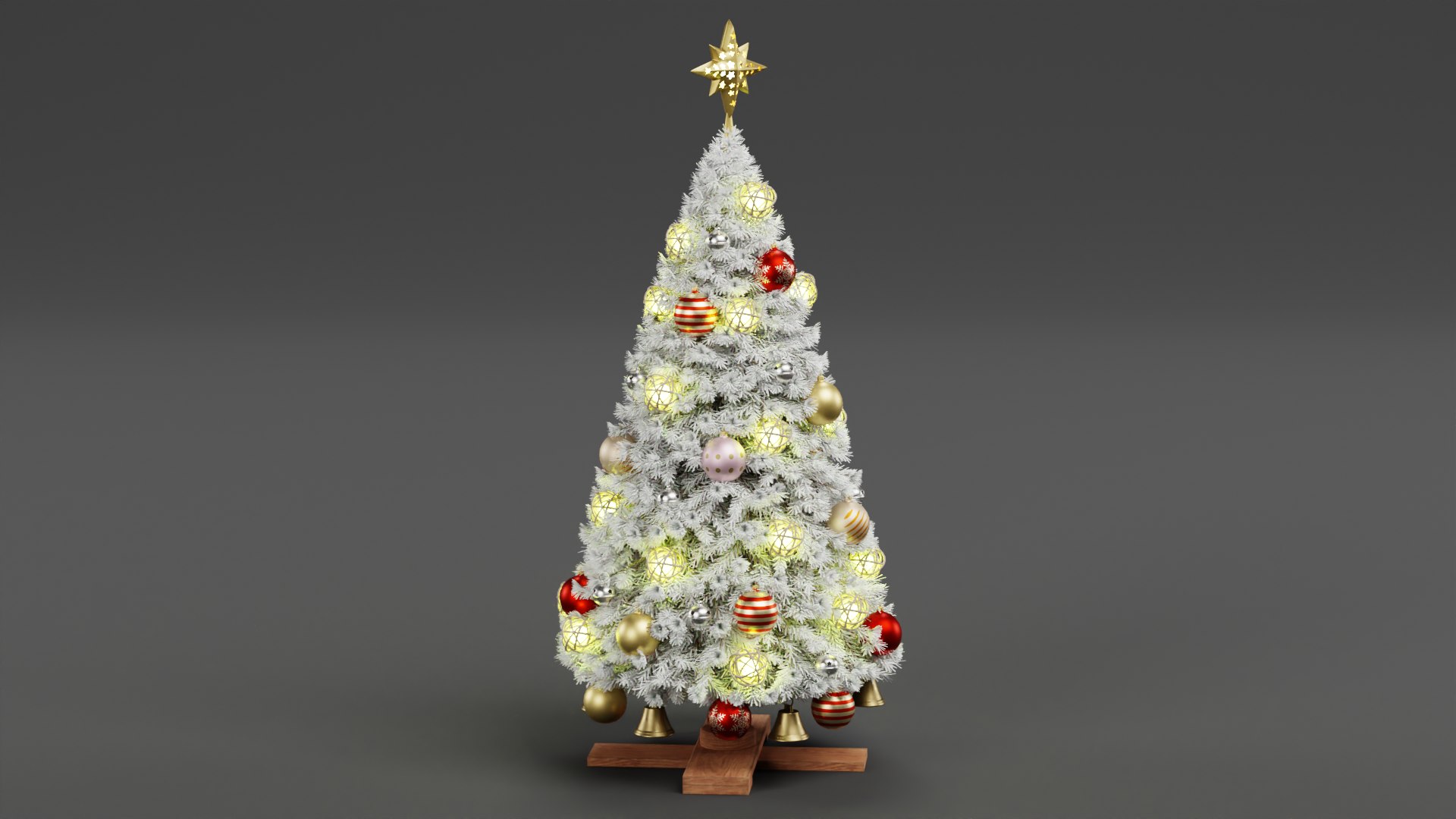 3D Model Christmas Tree Snowed - TurboSquid 2150767
