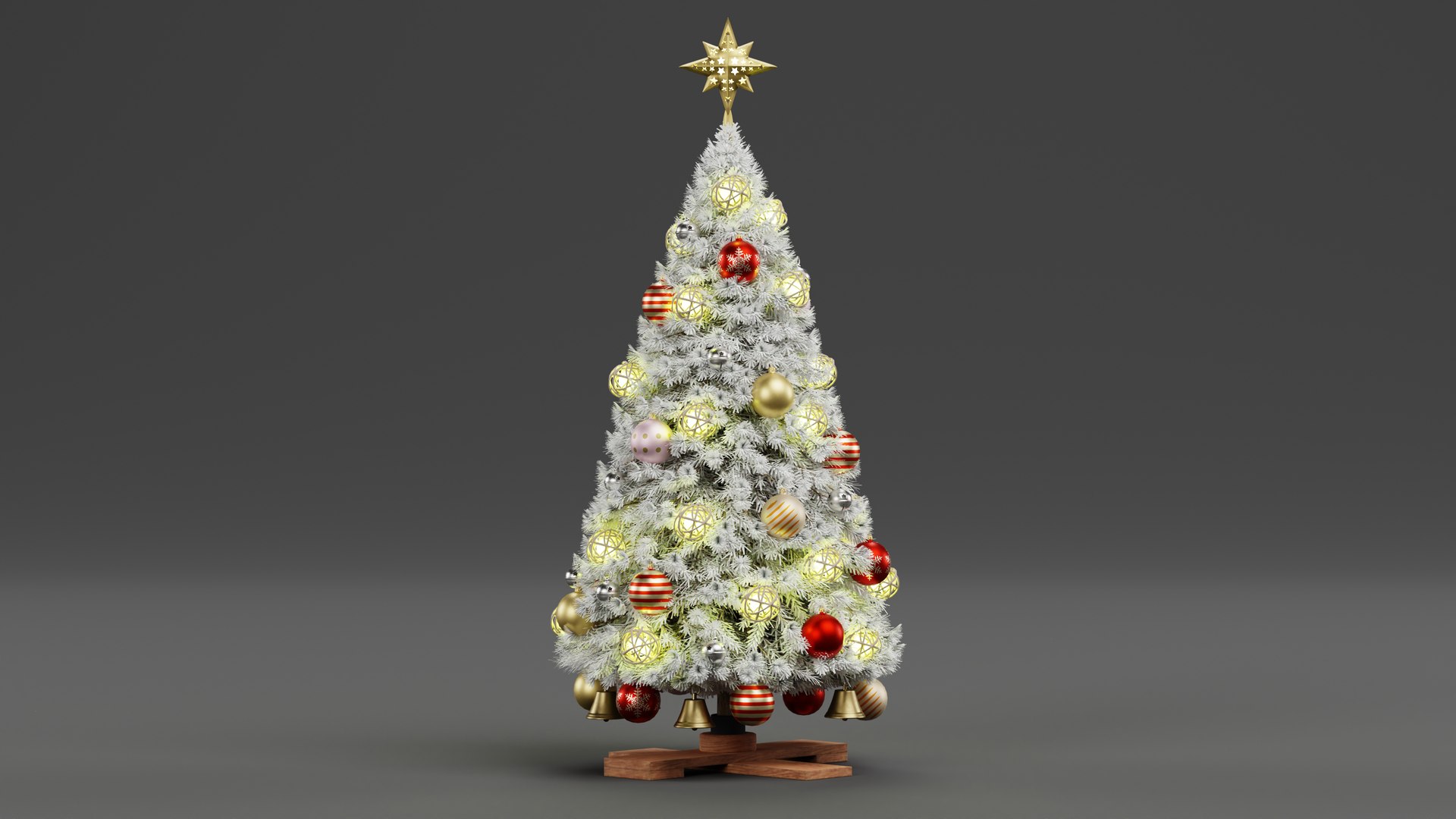 3D Model Christmas Tree Snowed - TurboSquid 2150767