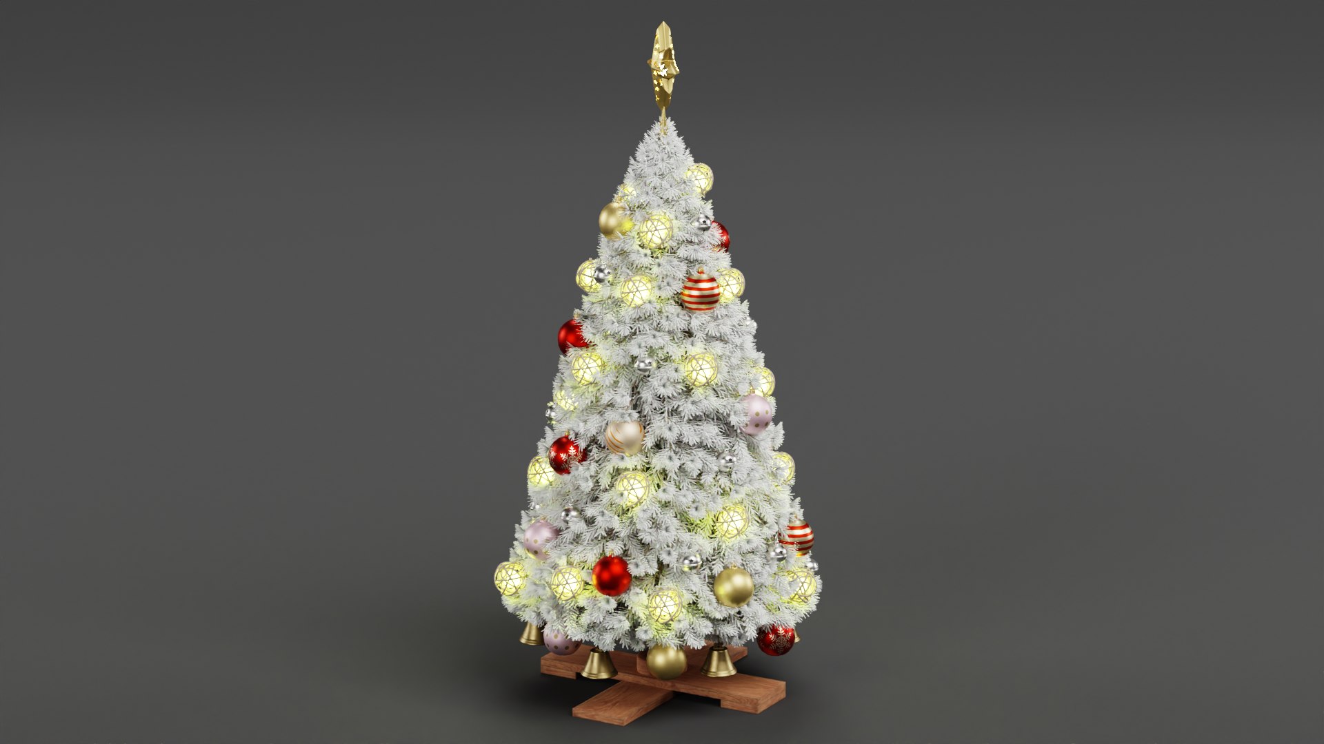 3D Model Christmas Tree Snowed - TurboSquid 2150767