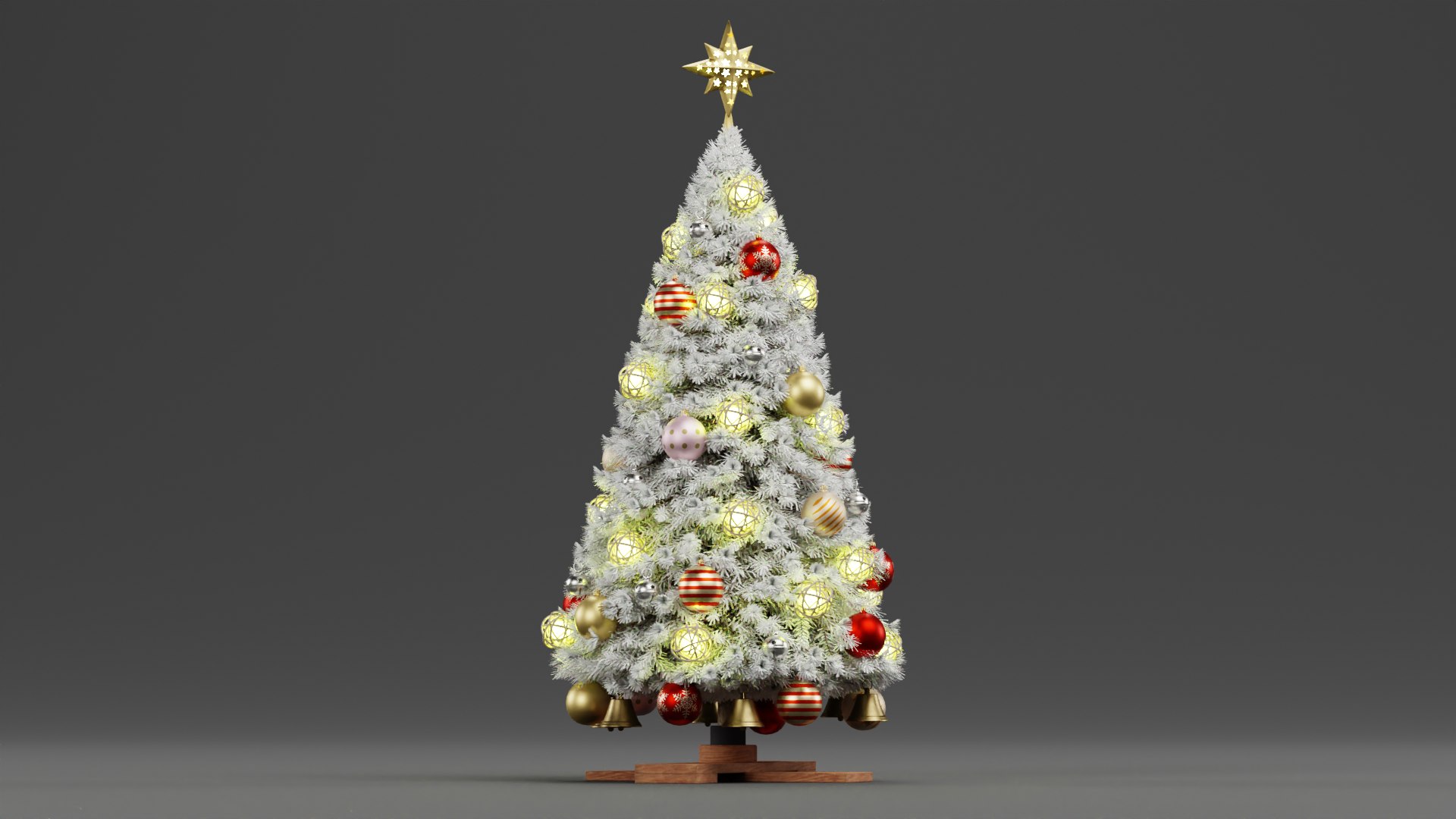 3D Model Christmas Tree Snowed - TurboSquid 2150767
