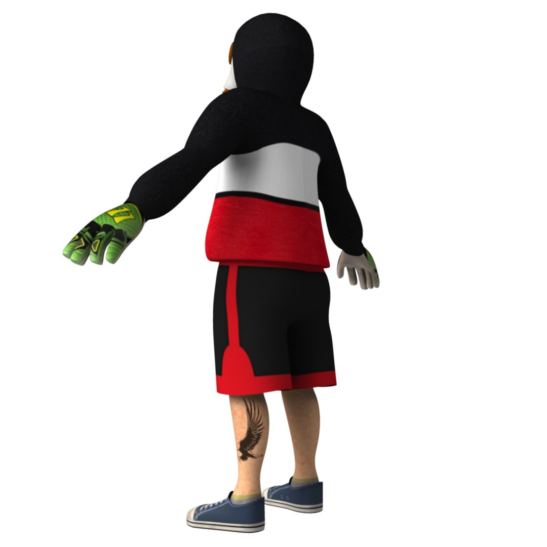 3d model rioter character