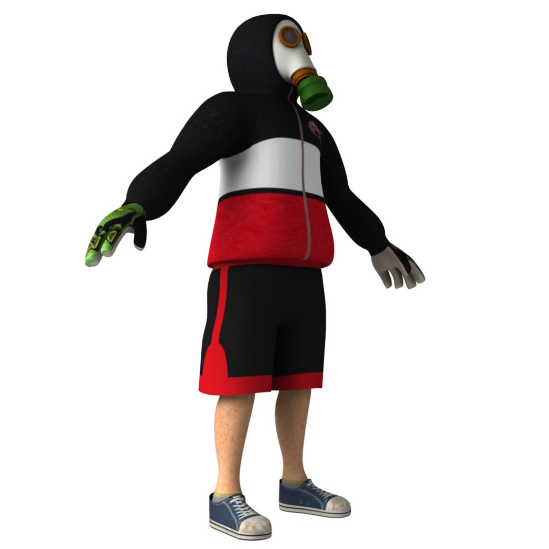 3d model rioter character