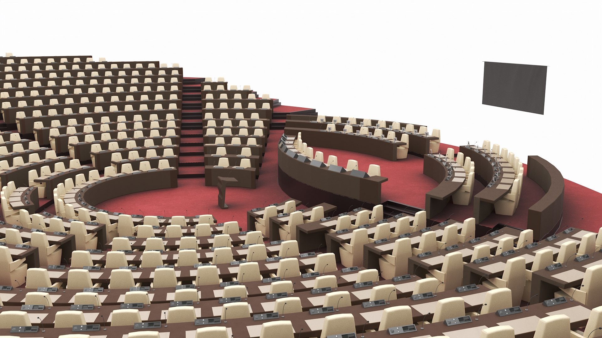 Amphitheater Conference Hall Seating Model - TurboSquid 2314071